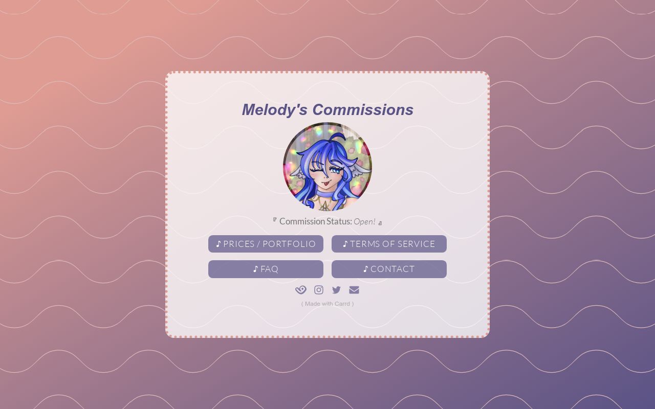 Melody's Commissions